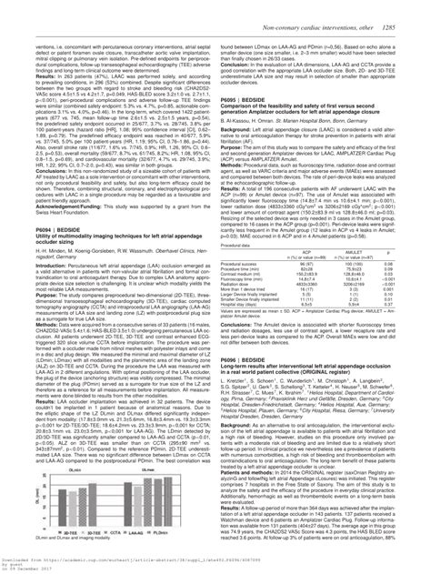 Pdf P6096long Term Results After Interventional Left Atrial Appendage Occlusion In A Real