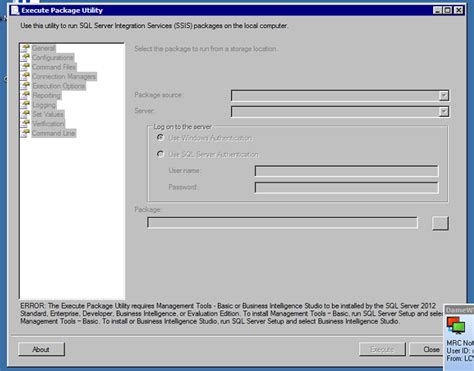 Sql Ssis Error Message With Packages Databases Spiceworks Community