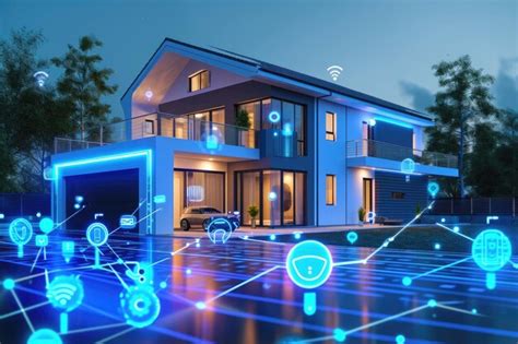 Premium Ai Image A House With Numerous Interconnected Lights Adorning Premium Ai Image A House With Numerous Interconnected Lights Adorning