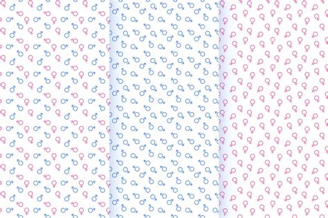 Premium Vector Gender Seamless Patterns Set Male And Female Sex