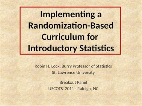 Pptx Implementing A Randomization Based Curriculum For Introductory
