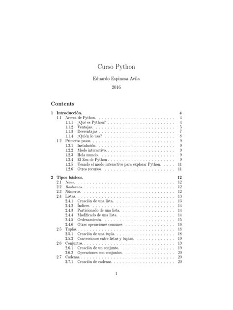 curso python pdf lenguaje de programación python lenguaje de