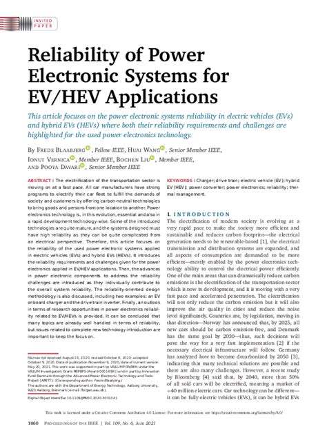 Pdf Reliability Of Power Electronic Systems For Evhev Applications