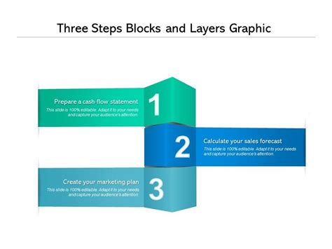 Three Steps Blocks And Layers Graphic Powerpoint Presentation