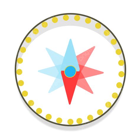 Compass Direction Clipart Transparent PNG Hd Red Blue Pointer Flat