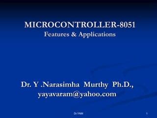 Microcontroller 8051 Ppt