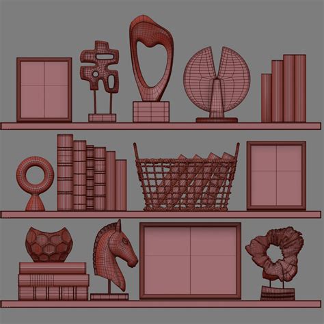 Decor Set 155 3d Model For Vray