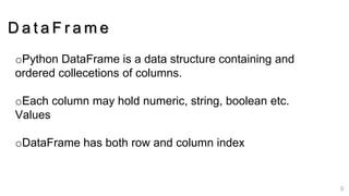 Python pandas Library | PPTX | Programming Languages | Computing