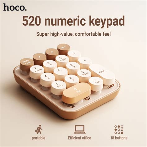 24 Hours Ship Hoco Portable 24g Wireless Numeric Keyboard Wireless