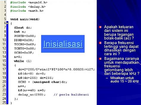 Kuliah Mikrokontroler Avr Contoh Timercounterpwm Avr Atmega 16
