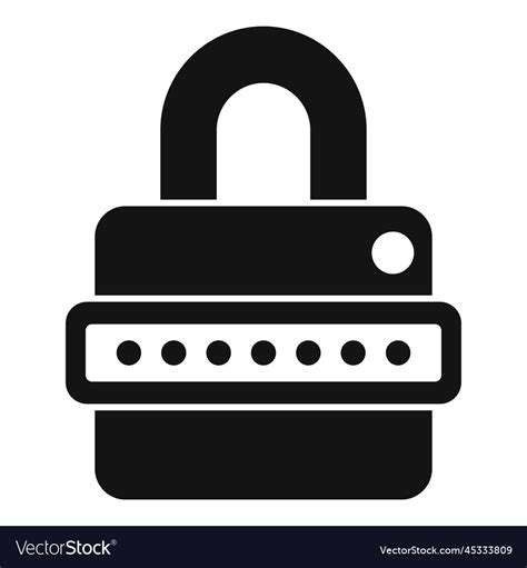 Code Padlock Icon Simple Cipher Data Royalty Free Vector