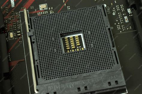 Premium Photo Cpu Socket On Motherboard Closeup