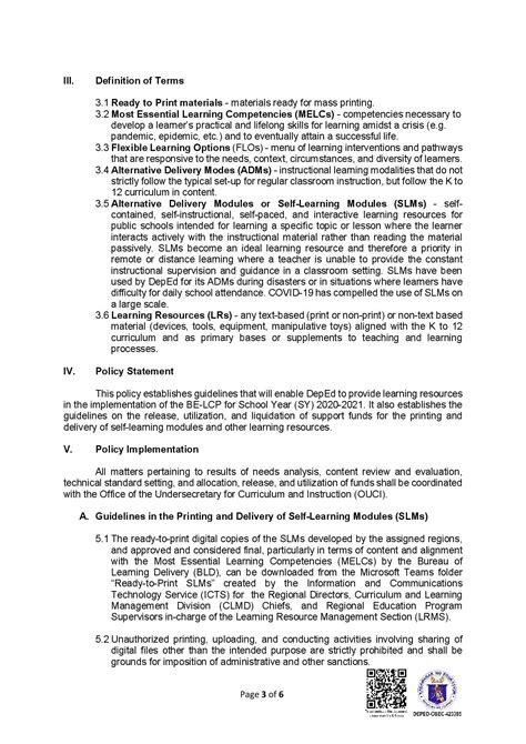 DepEd Order No. 018,... - DepEd Tayo Western Visayas Region