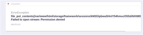 Error De Permisos En Laravel Sail Failed To Open Stream Permission