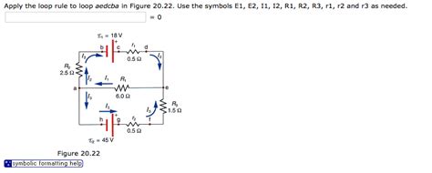 Solved Apply The Loop Rule To Loop Aedcba In Figure 2022