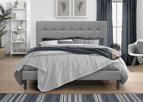 Estaugh Gray Polyester Fabric Queen Bed Rooms To Go