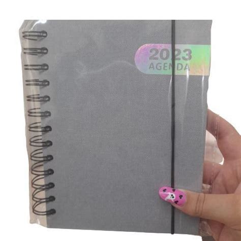 agenda 2023 escolar unissex cor pastel lisa capa dura diária pautada