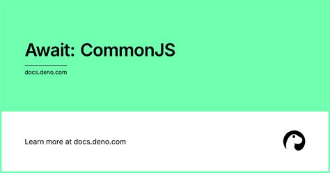 Await Commonjs