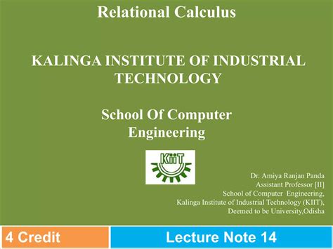 Dbms 14 Relational Calculus Ppt