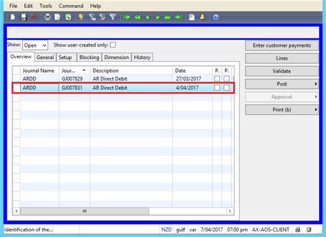 coding champ create export file format for method of payment in ax 2009