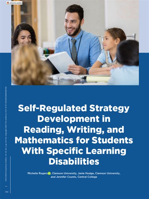 self regulated strategy development in reading writing and