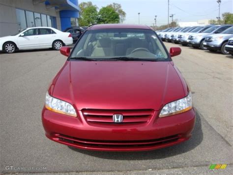 2002 Firepepper Red Pearl Honda Accord Lx V6 Sedan 28875352 Photo 6