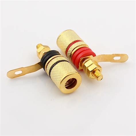 2pcs Lot Pure Copper Binding Post For Loudspeaker Box Power Amplifier
