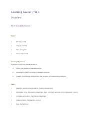 Learning Guide Unit Docx Learning Guide Unit Overview Unit Security Mechanisms Topics