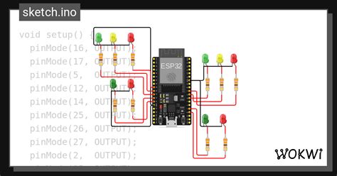 Semáforo Wokwi Esp32 Stm32 Arduino Simulator