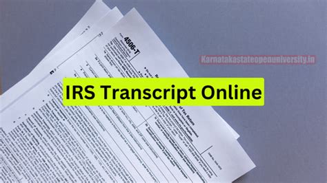 Irs Transcript Online 2025 Eligibility Benefits Of Using How To Get
