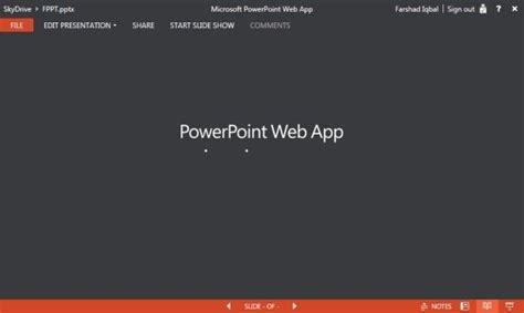 view edit and share presentations online using powerpoint web app