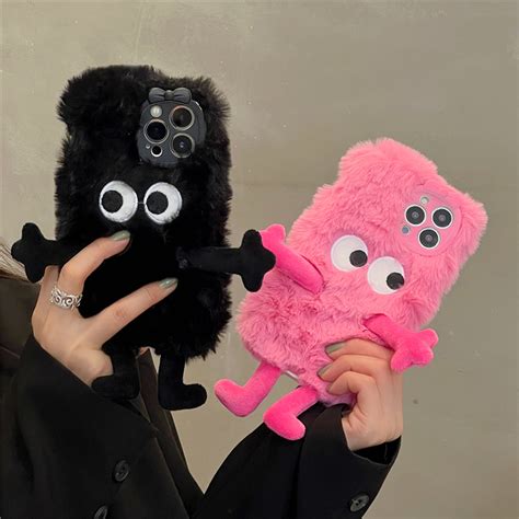 먼지 몬스터 털케이스 아이폰 아이폰케이스 털 퍼 퍼케이스 핑크케이스 블랙케이스 우정케이스 커플케이스 몬스터케이스 먼지케이스 가을케이스 겨울케이스 유니크 귀여운 폰케이스