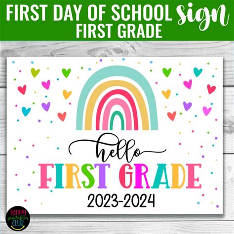 2023 First Day Of School Sign First Grade I Back To School Sign I