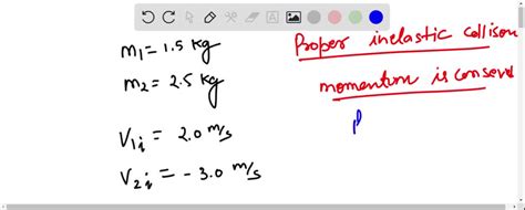 Solved Two Blocks With Masses M1 1 5 Kg And M2 2 5 Kg Along The X Axis Approach Each
