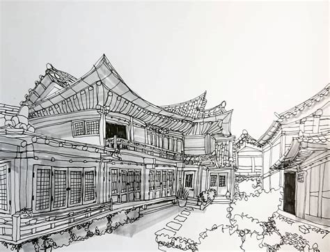 Finally Korean Old Style House 드디어 완성 은평한옥마을 선향제 Pendrawing Pen