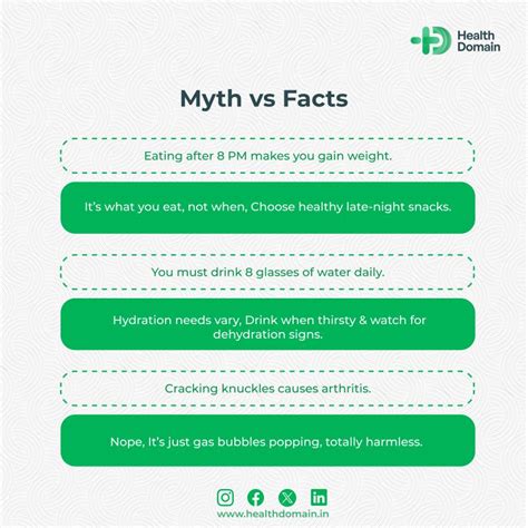 Myths Busted 🚫 Dont Fall For Common Health Misconceptions Know The Health Domain