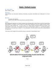 DCN Lab Static And Default Routes Docx Static Default Routes By Jacky Huynh Date