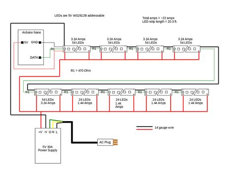 Need Help To Safely Power 5v Ws2812b Led Strip From Arduino Nano Leds