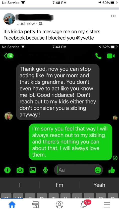 Blocked My Toxic Step Mom And She Messaged Me On My Sisters Facebook