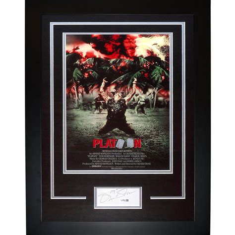 Platoon 11x17 Movie Poster Deluxe Framed With Director Oliver Stone Au