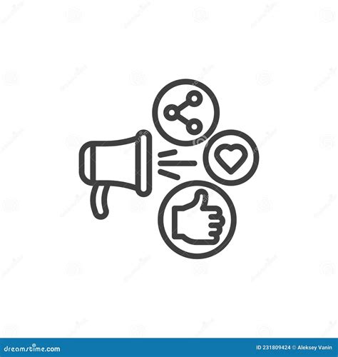 Announcement Line Icons Collection Statement Notice Bulletin Memo