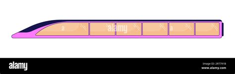 Modern High Speed Train Flat Line Color Isolated Vector Object Stock Vector Image And Art Alamy