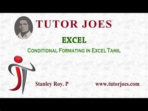 Conditional Formating In Excel Tamil YouTube