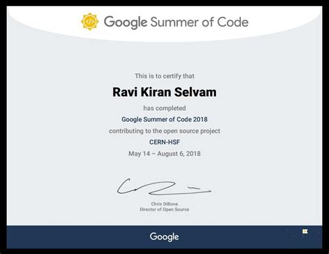 Ravi Kiran Selvam On Linkedin Gsoc Algorithms Cern Blogging Root