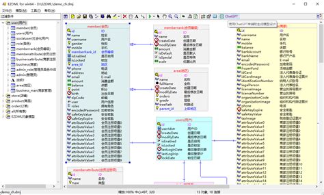 使用chatgpt和ezdml迅速高效生成可运行的软件系统原型 Ezdml 数据建模