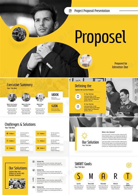 黄灰商务风产品介绍项目策划书通用ppt模板免费下载 懒人办公