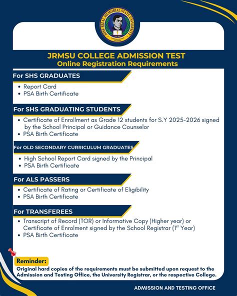 Jrmsu Admission And Testing