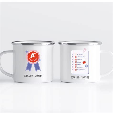 Custom Name Printed Mug A Teacher Design