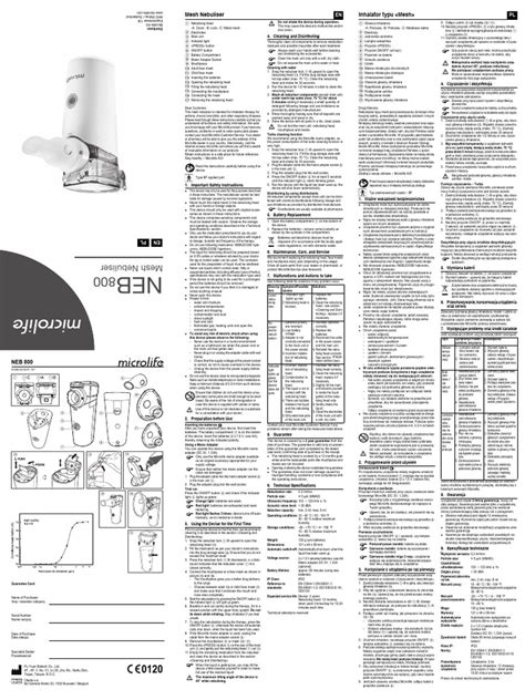 Instrukcja Obslugi Microlife Neb 800 Pdf