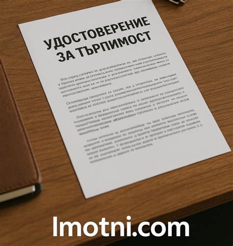 Удостоверение за търпимост какво е кога се издава колко струва и